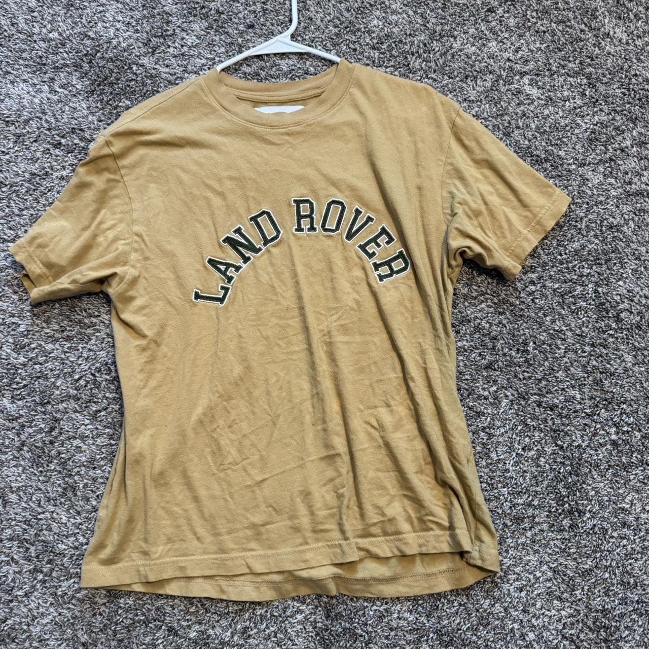 Pacsun Land Rover graphic tee Mustard yellow - Depop