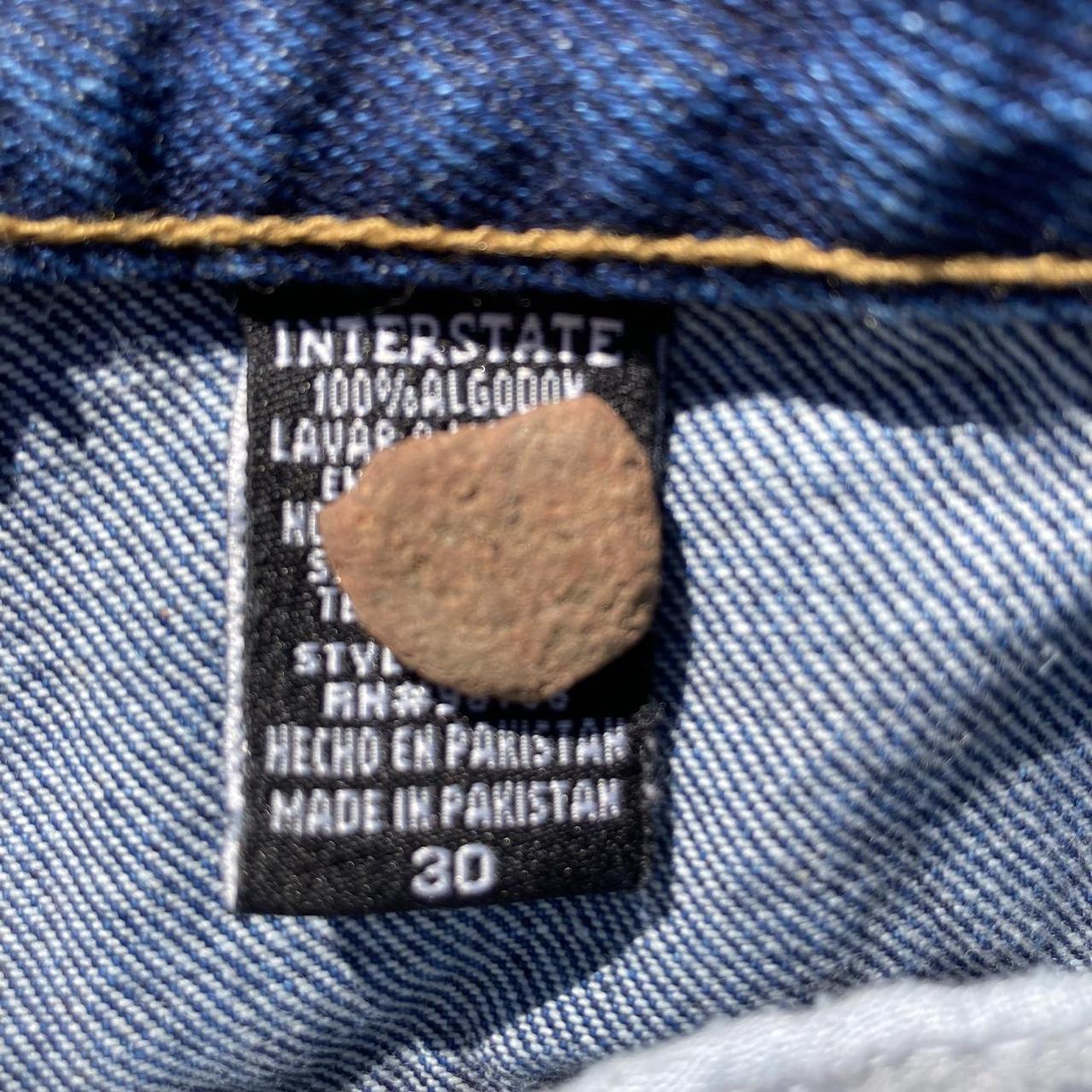 Interstate Jeans -tagged Sz 30 -measures 30x30 -leg... - Depop