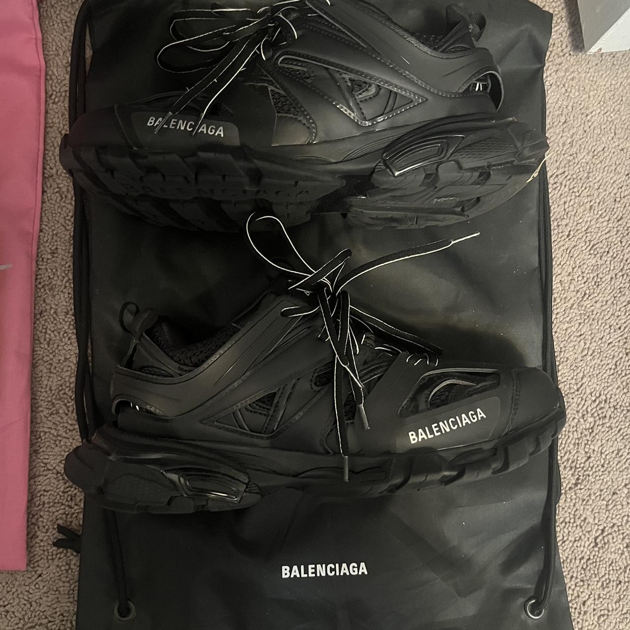All Black Balenciaga Track Size 9 US 42 EU comes... - Depop