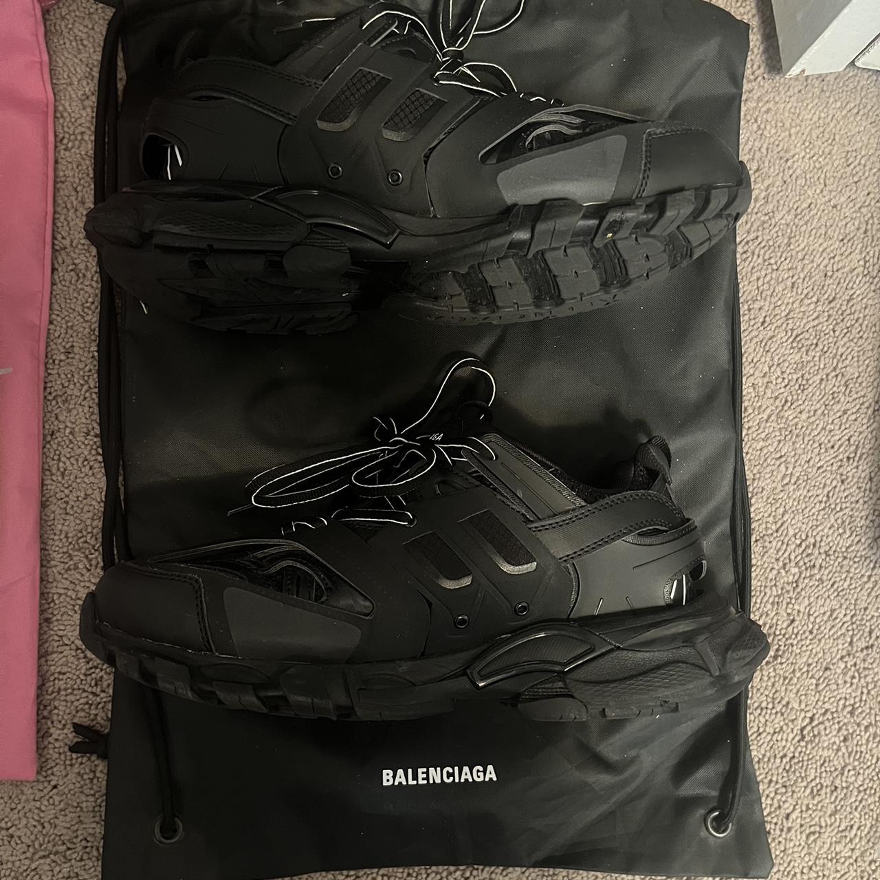 All Black Balenciaga Track Size 9 US 42 EU comes... - Depop