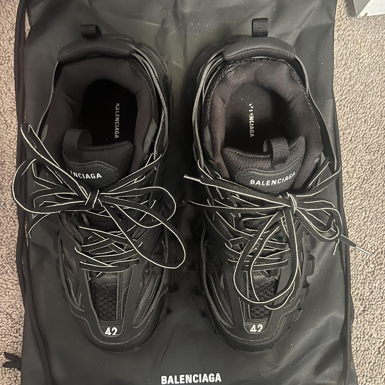 All Black Balenciaga Track Size 9 US 42 EU comes... - Depop