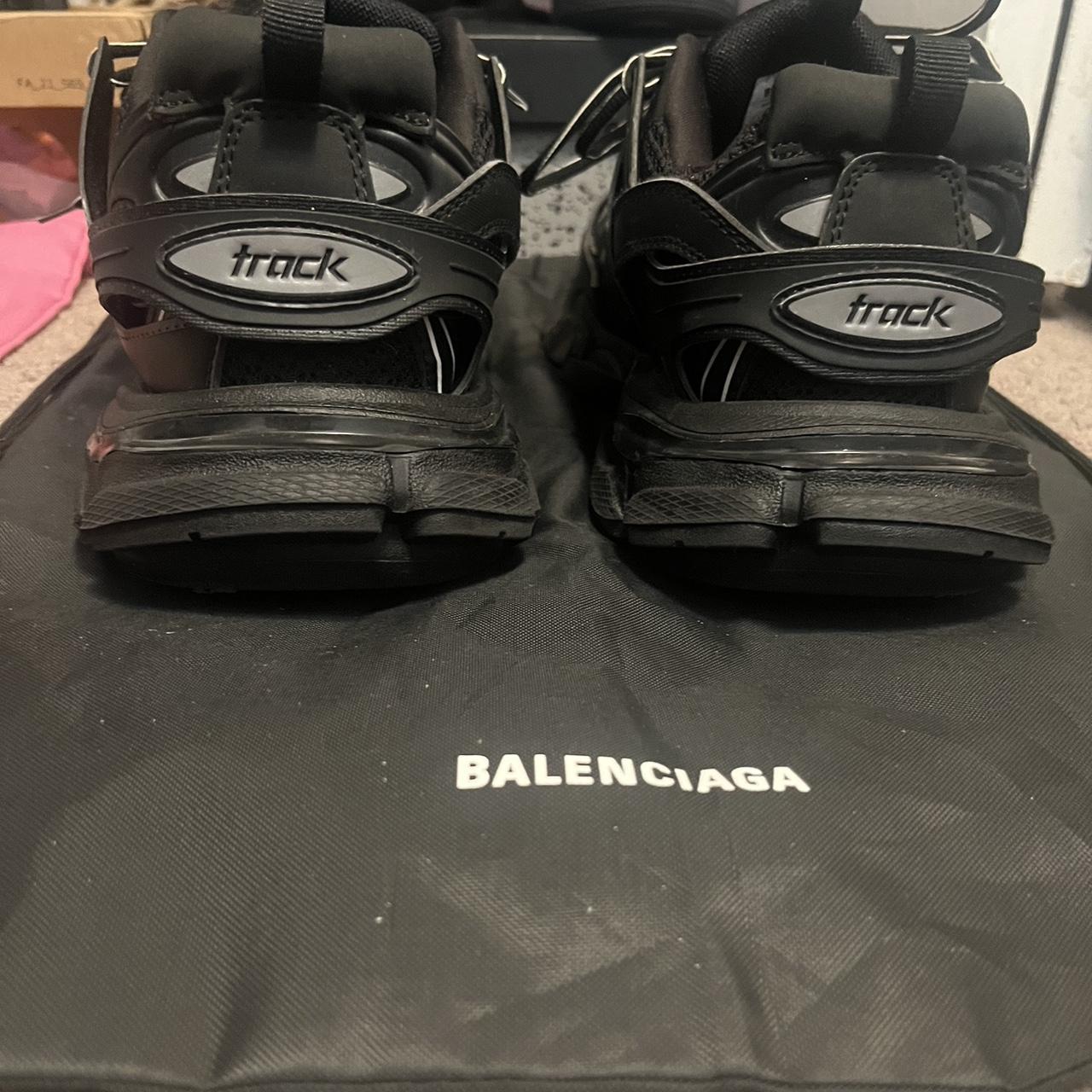 All Black Balenciaga Track Size 9 US 42 EU comes... - Depop