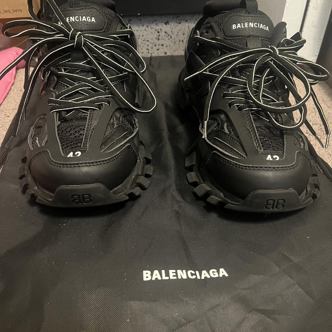 All Black Balenciaga Track Size 9 US 42 EU comes... - Depop