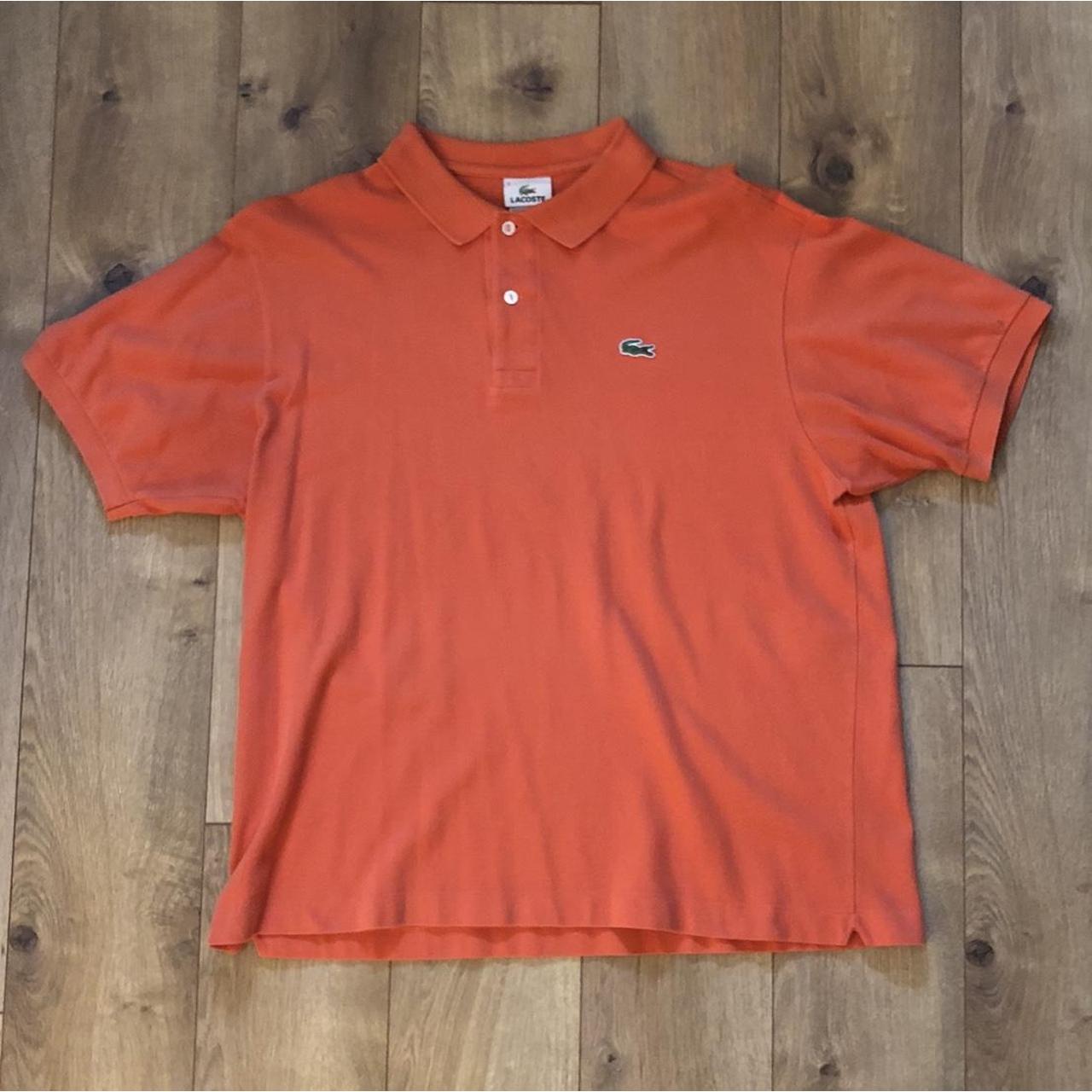 Vintage Lacoste Orange Polo Shirt Beautiful Sun... - Depop