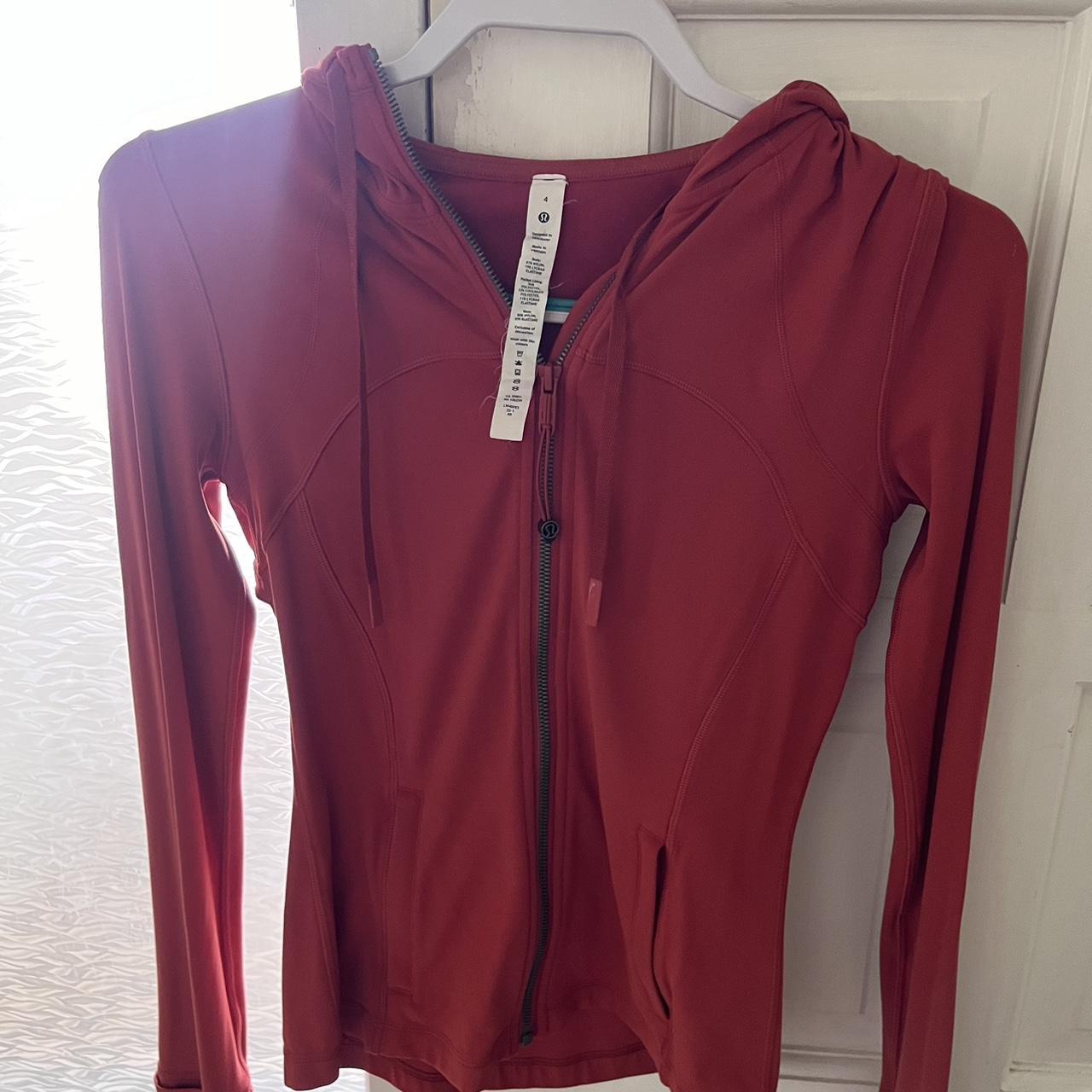 orangish-reddish lululemon define jacket size... - Depop