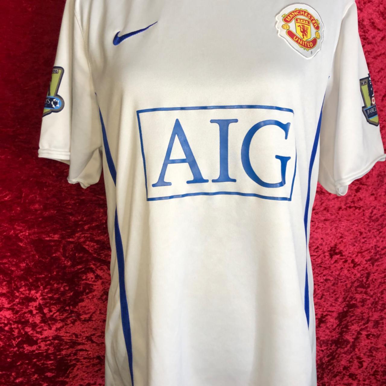 Large white Nike AIG “Ronaldo #7 ” Barclays Badge,... - Depop