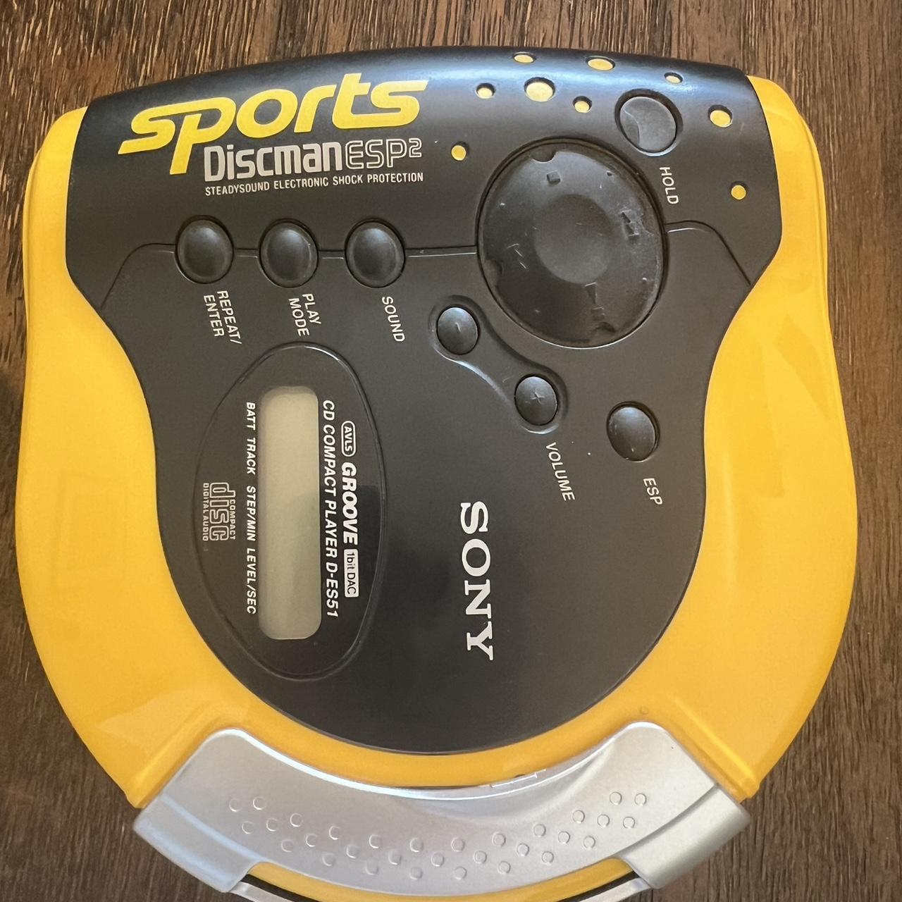 1999 Sony Discman ESP2 CD player in yellow and... | Depop