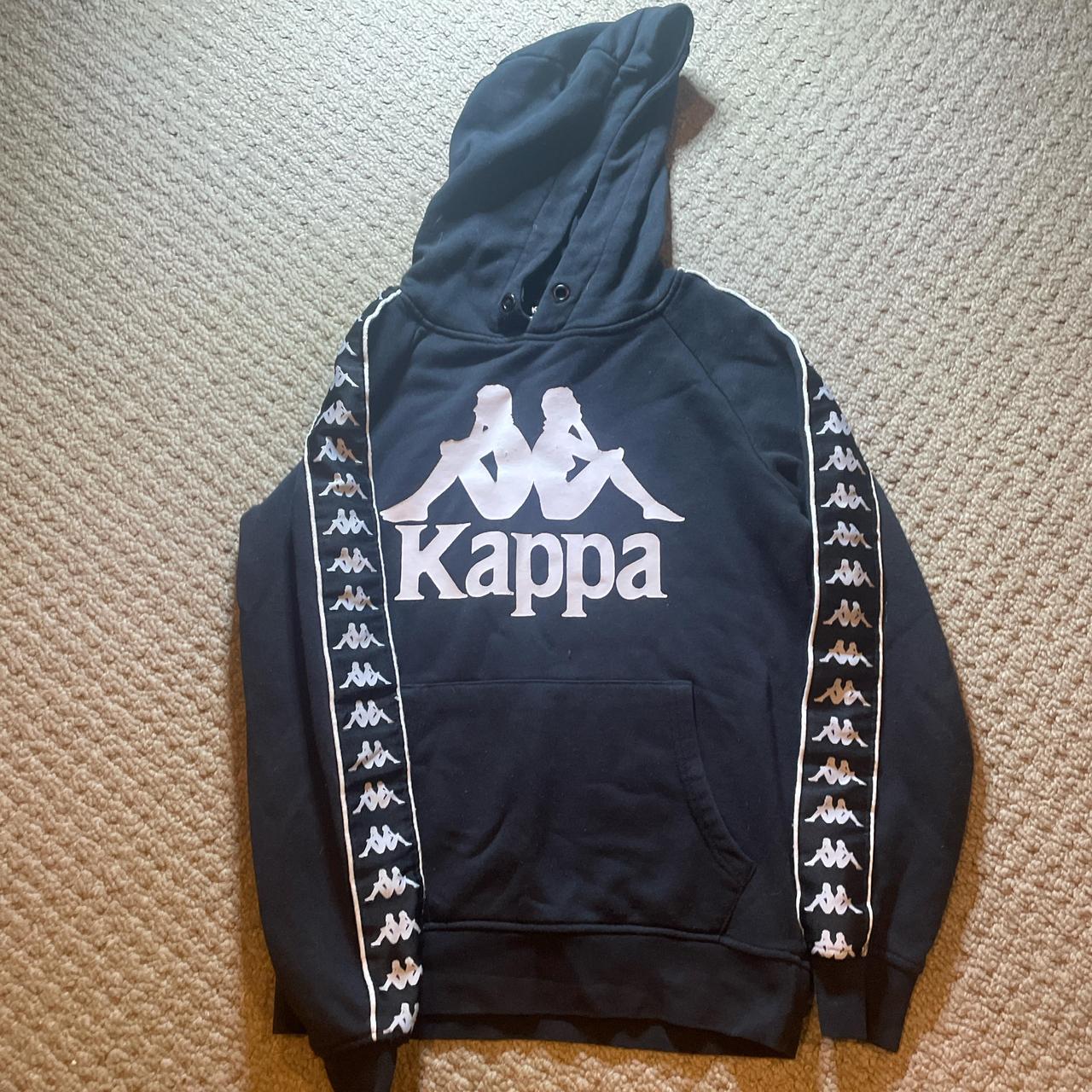 2000s Kappa black and white hoodie - Depop