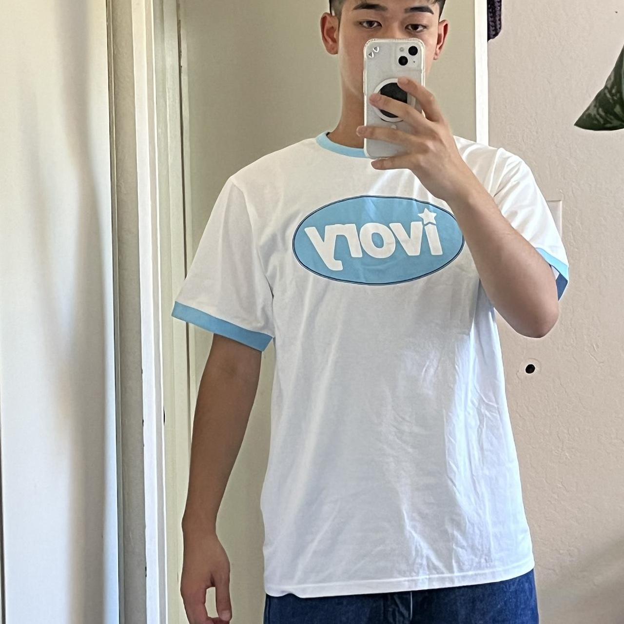 Omar Apollo Ivory Merch Ringer Tee never worn size... - Depop