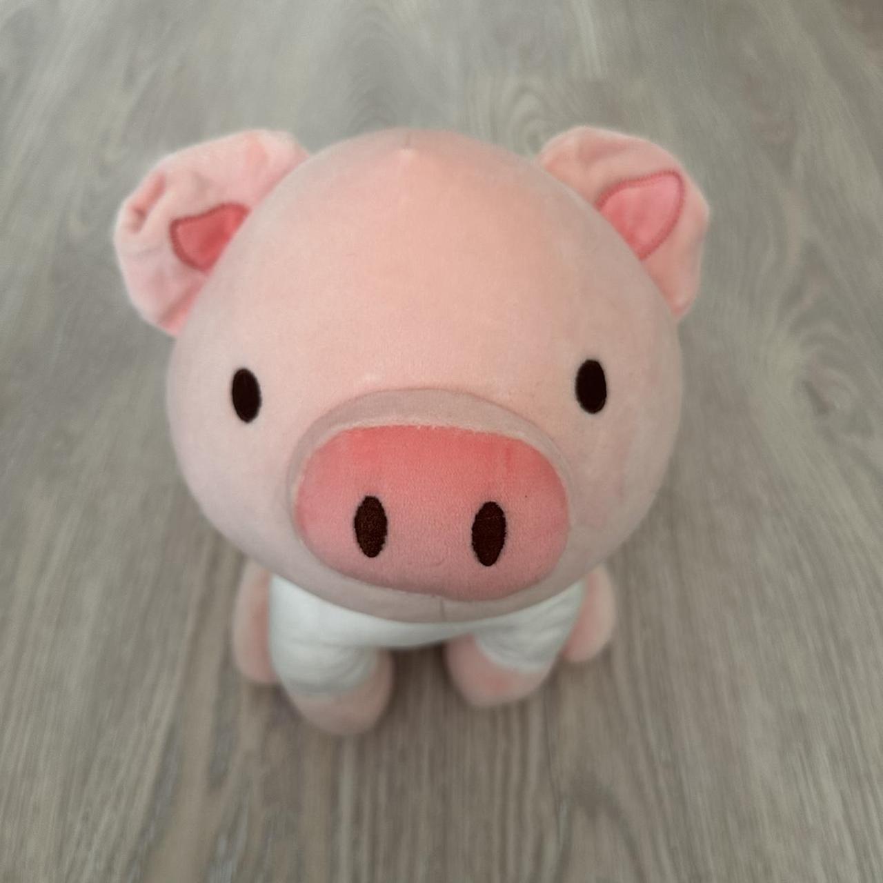 miniso pig dressed in cow onesie plushie -brand new... | Depop