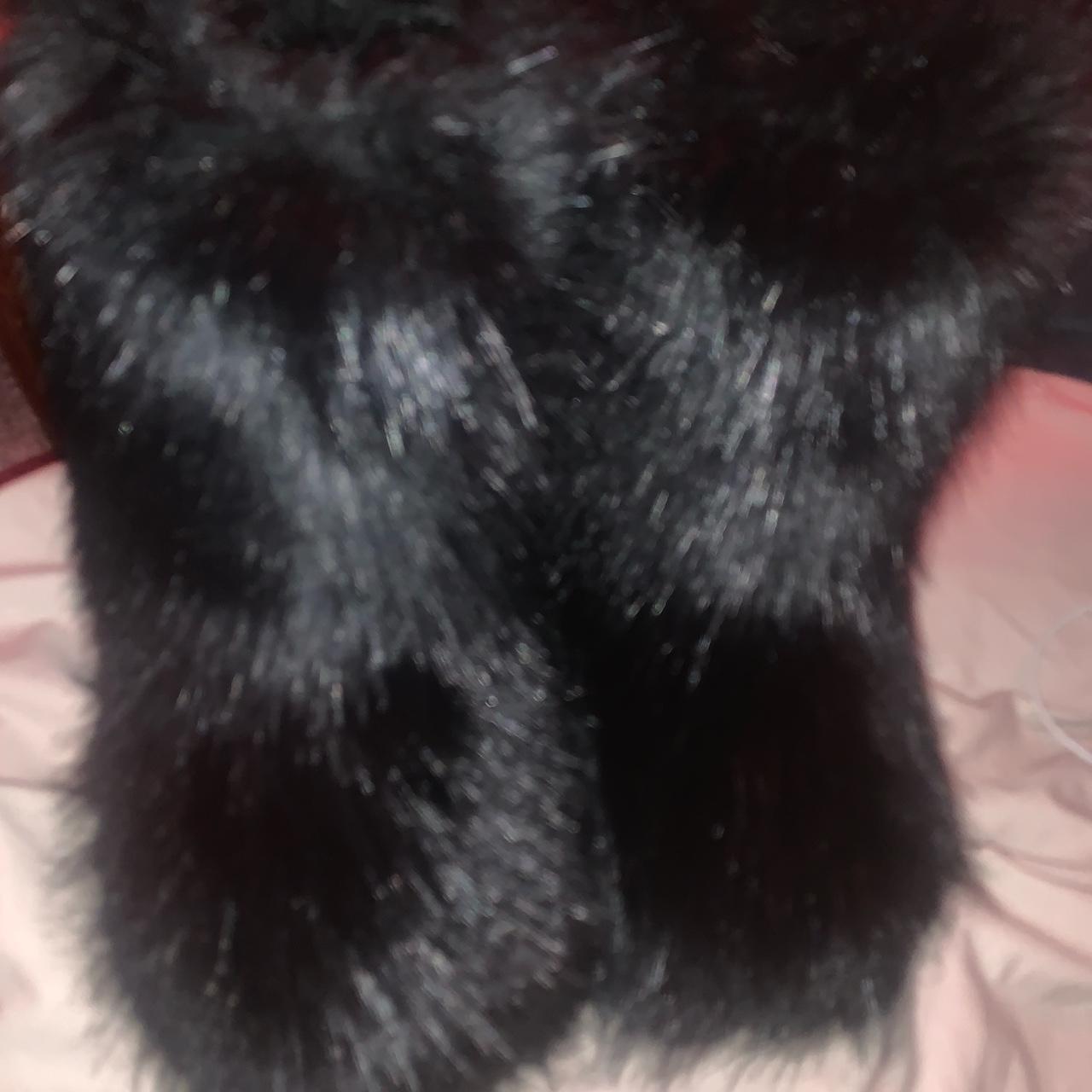 All black fur boots size EU 39 , US 8.5 / 9 in woman... - Depop