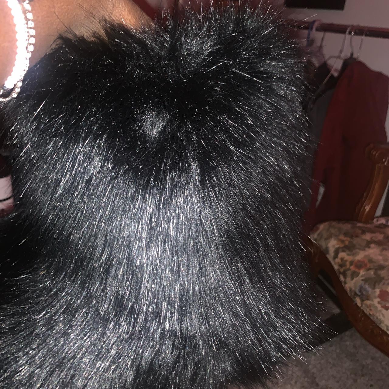 All black fur boots size EU 39 , US 8.5 / 9 in woman... - Depop