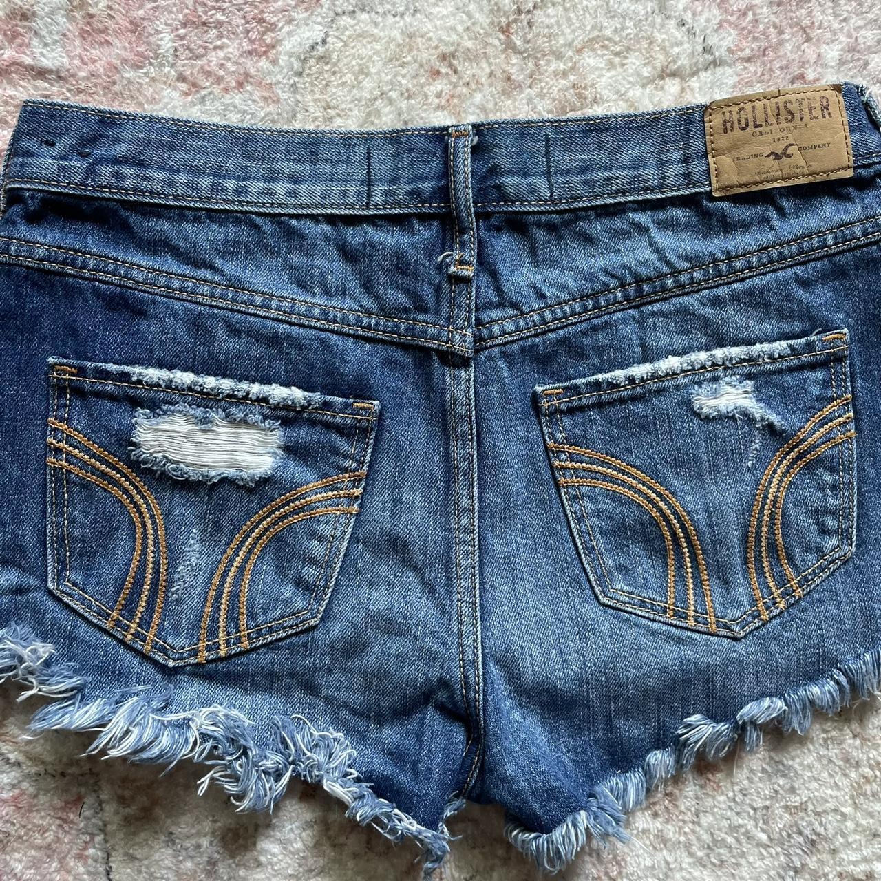 Y2K Hollister Distressed Micro Shorts $12 shipping... - Depop