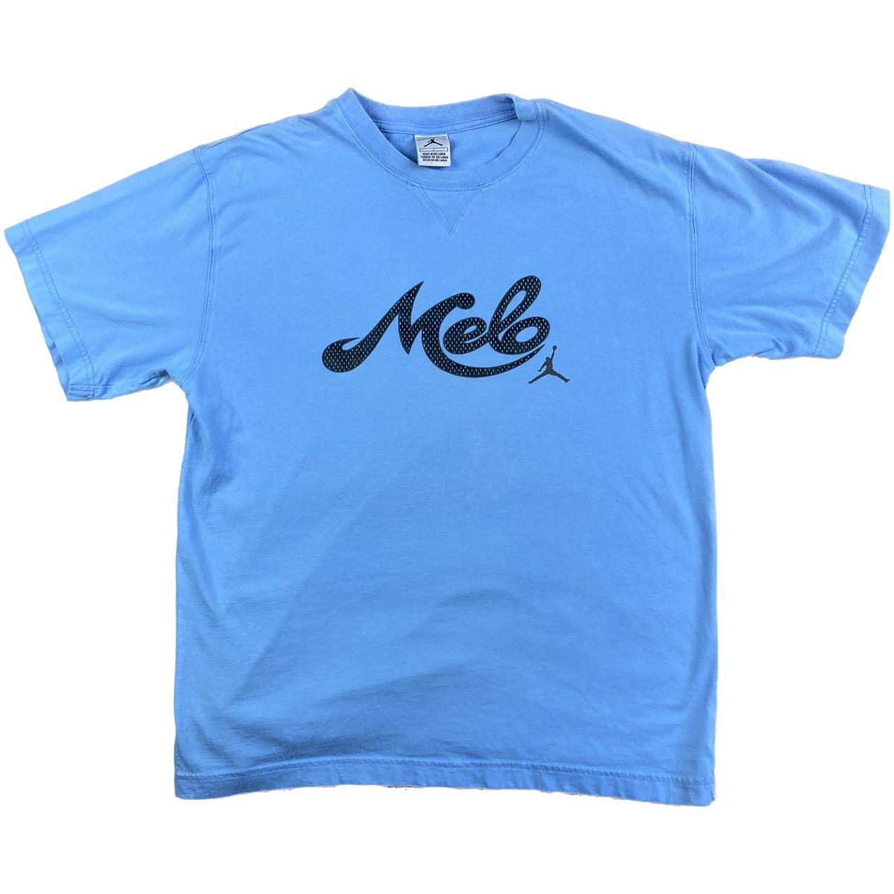 Jordan Men's Blue and Black T-shirt | Depop