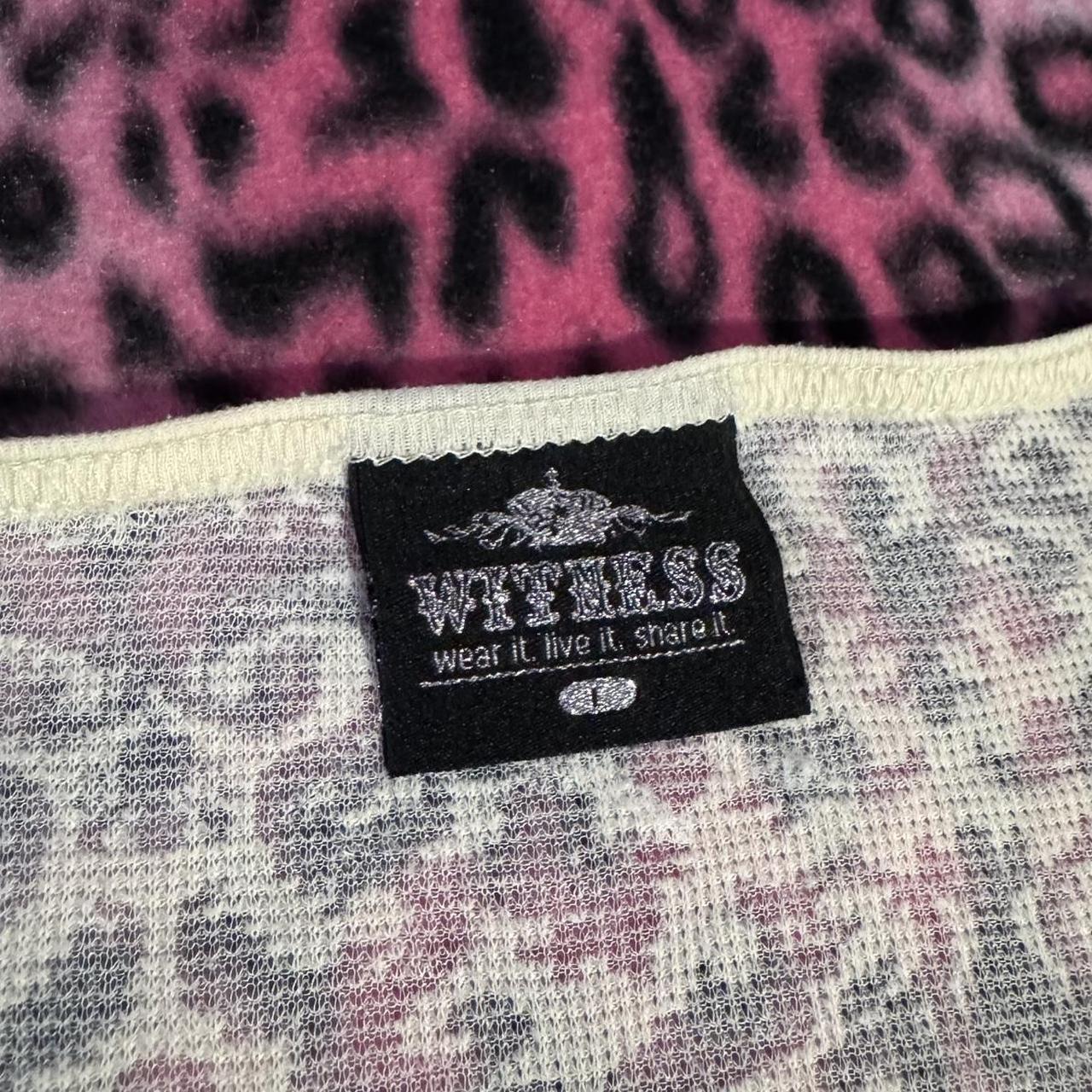 Vintage Witness Sheer Cream Brown / Red Rhinestone... | Depop