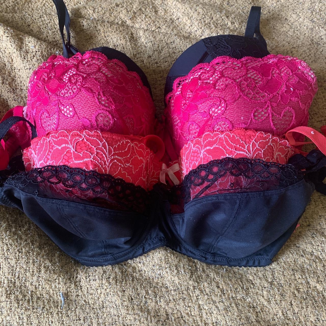 Bra bundle set Good condition 3x 10E Dark Red =... - Depop