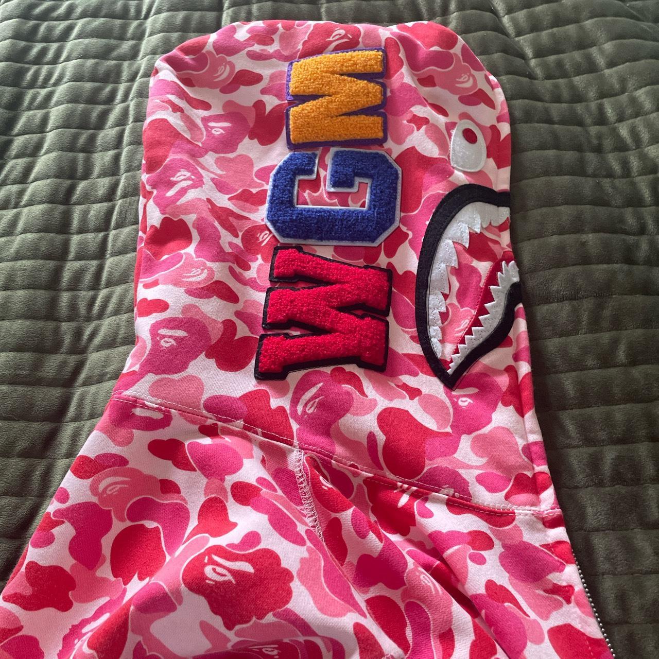 Pink Bape Zip up Had for a year zipper broke Still... - Depop