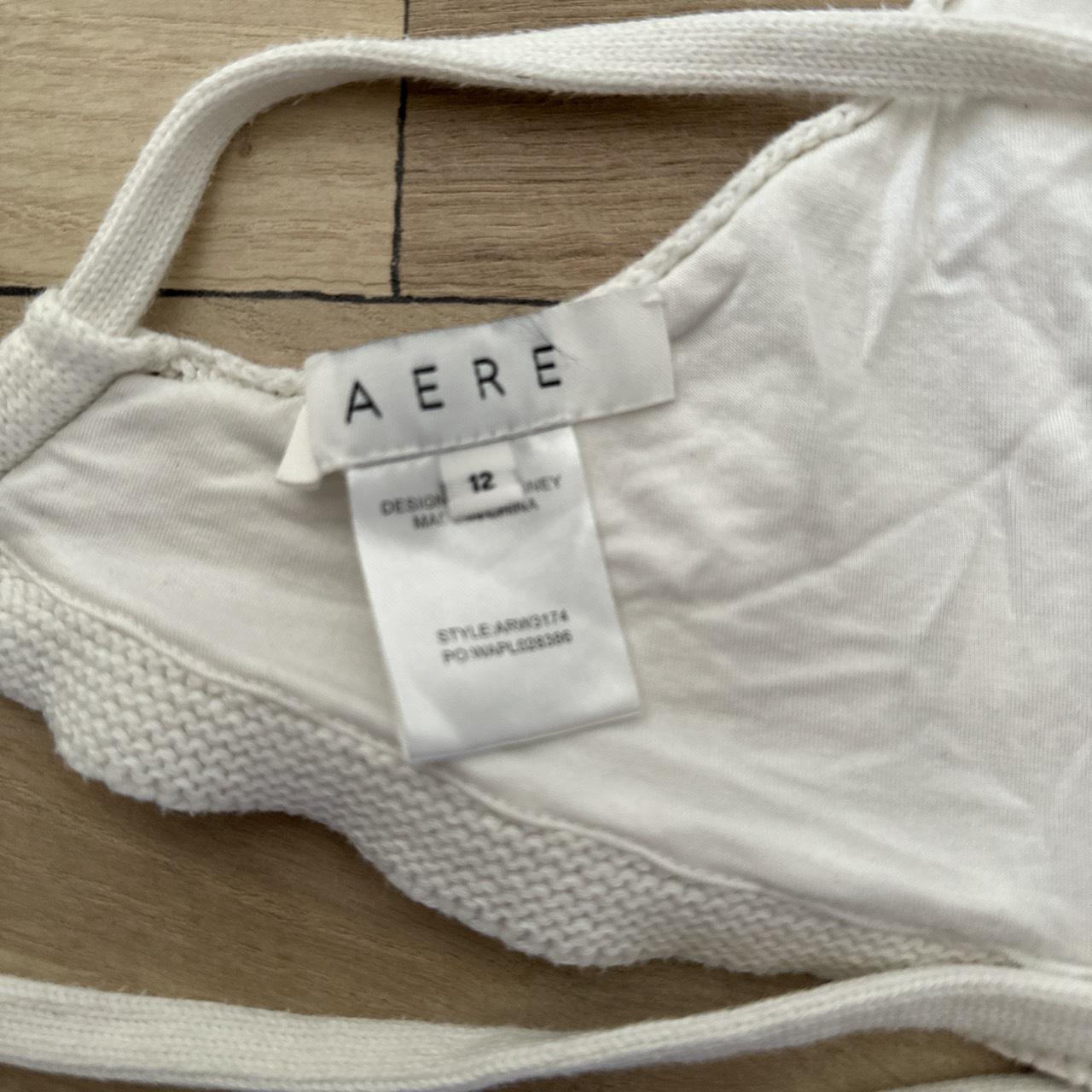 Aere size 12 knitted crop tie back - Depop