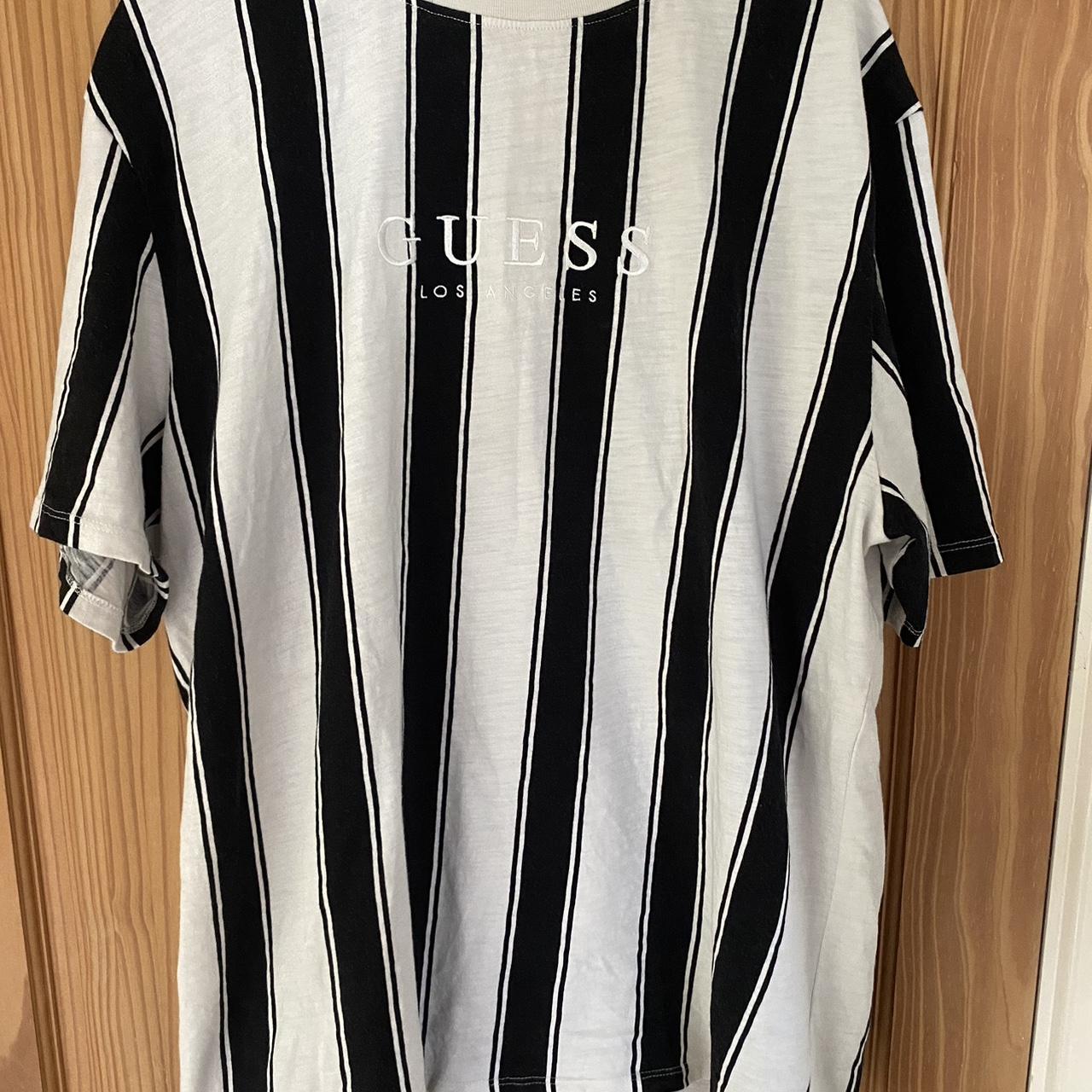 GUESS LA men’s striped T-shirt Excellent condition,... - Depop