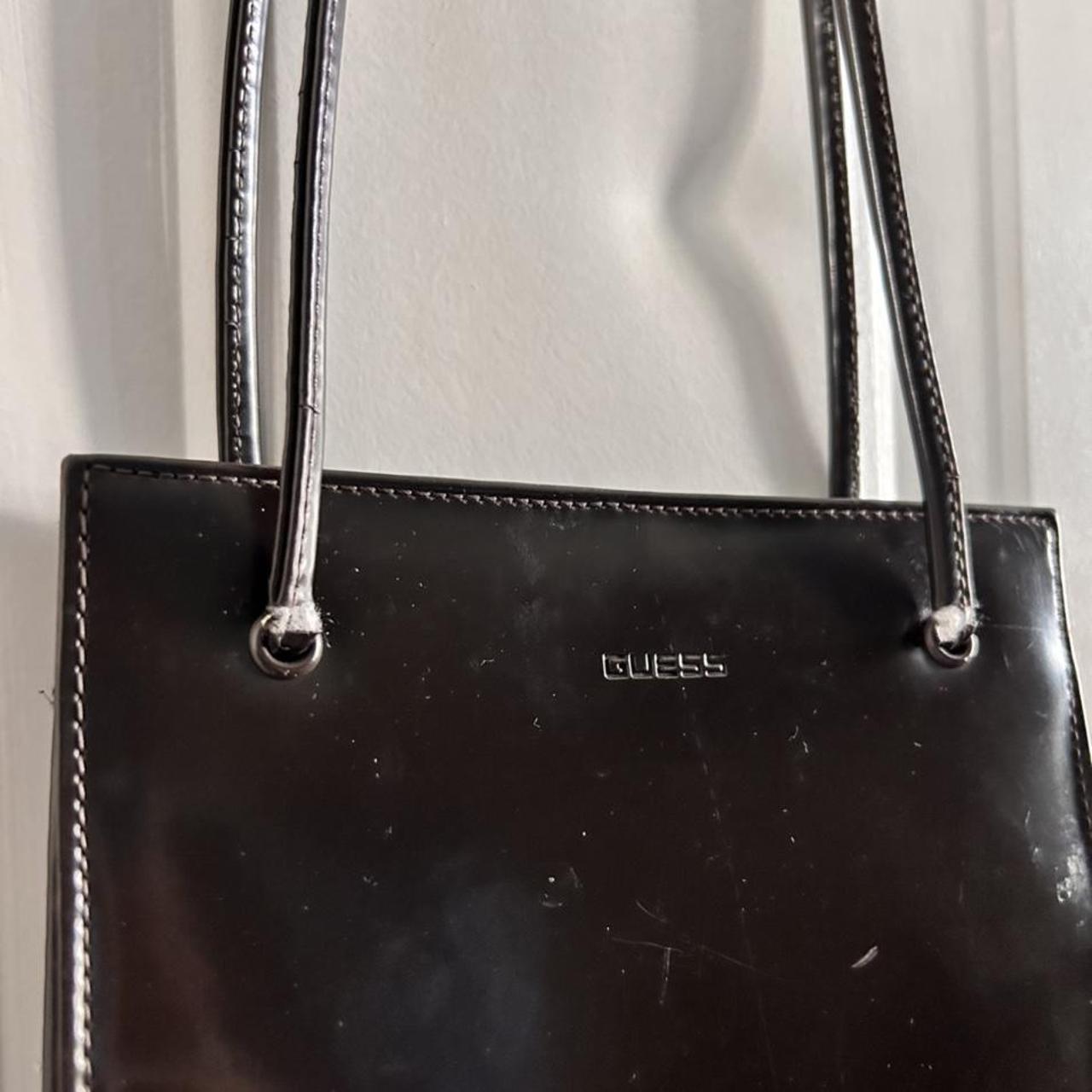 1990s Vintage Guess Purse Like new brown shiny... | Depop
