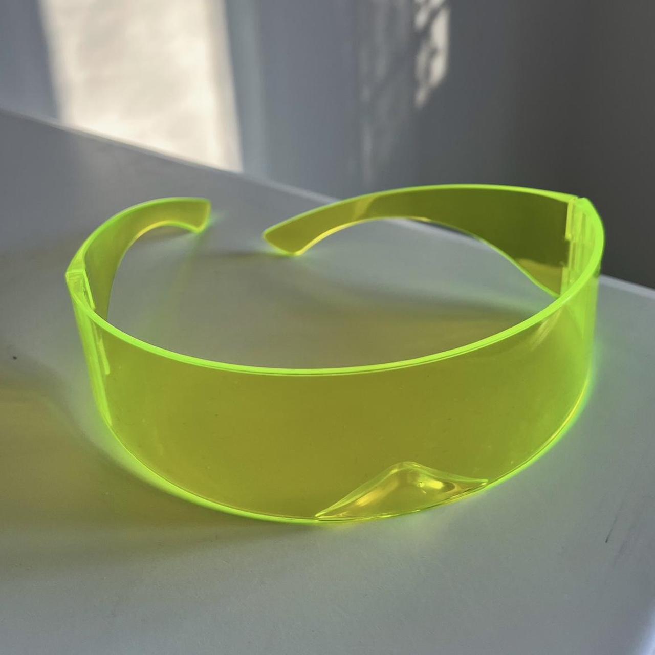 Neon yellow rave glasses #ravegear... - Depop