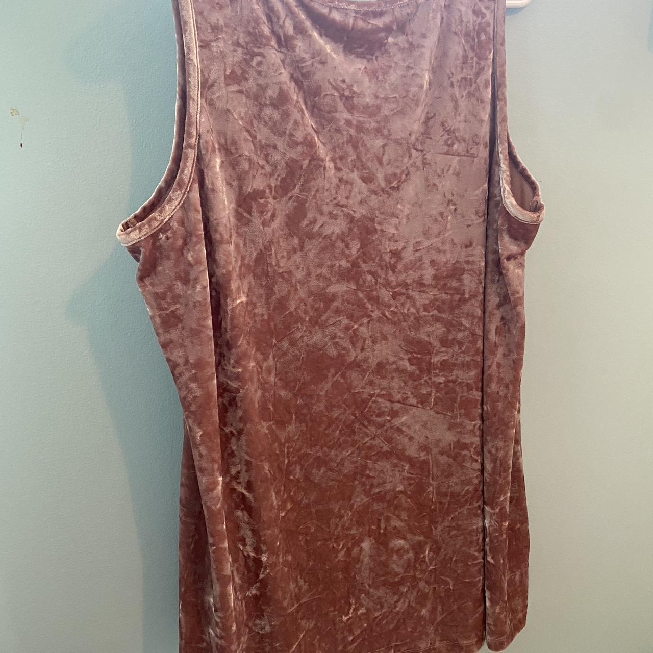 pink velvet tank - Depop