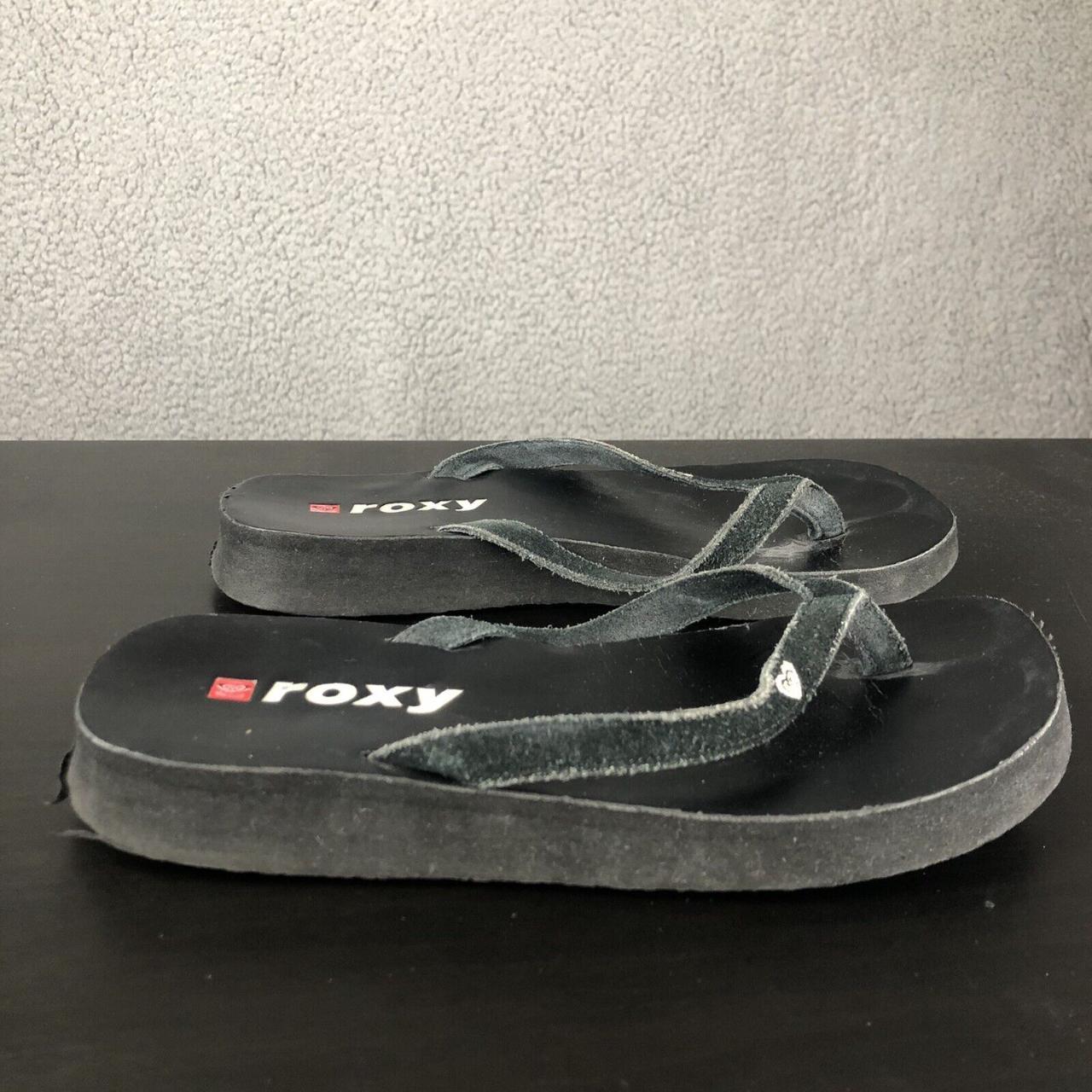 Vintage 90s Y2K Roxy Women’s Size 7 Black Platform... - Depop