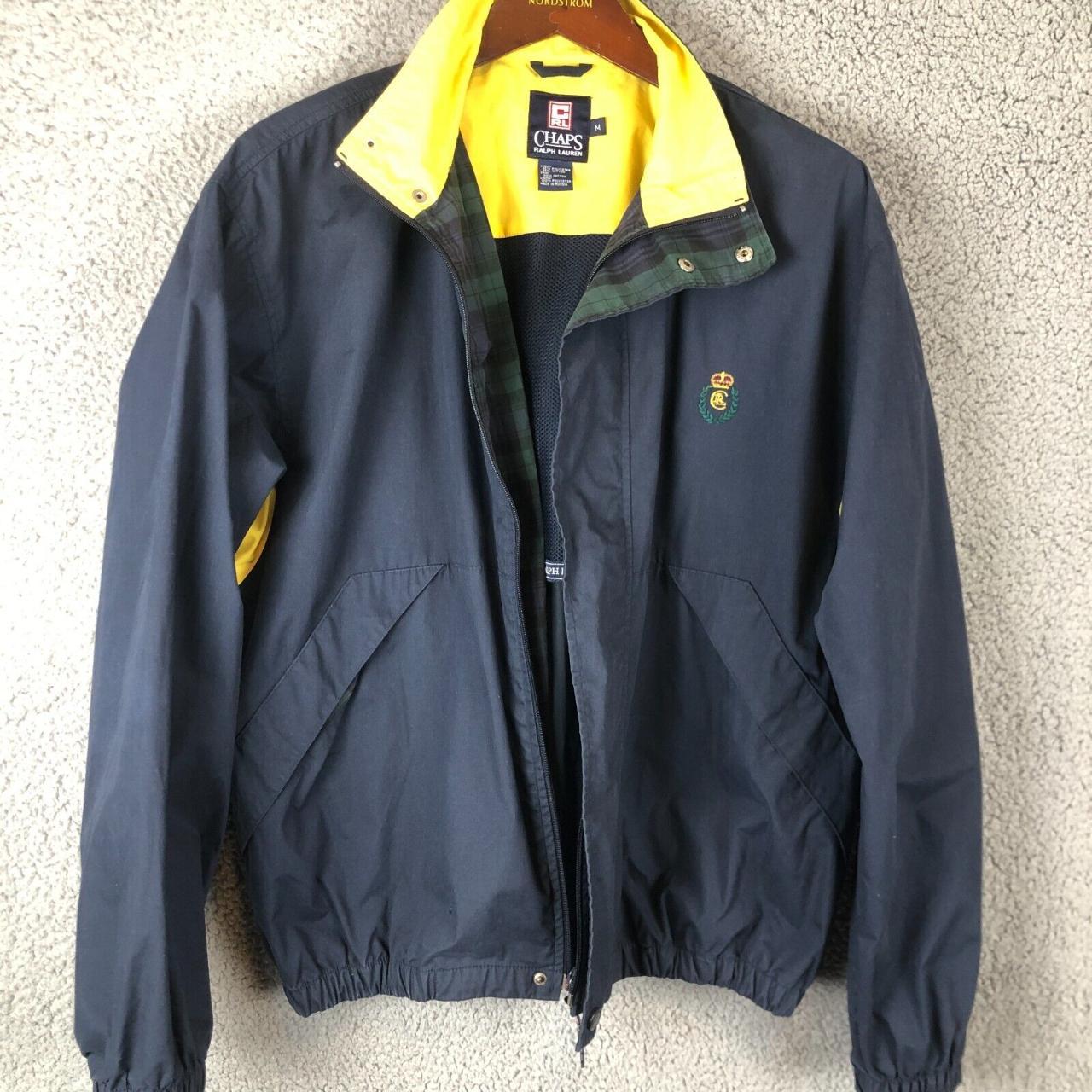 Chaps Men's Navy and Green Jacket | Depop