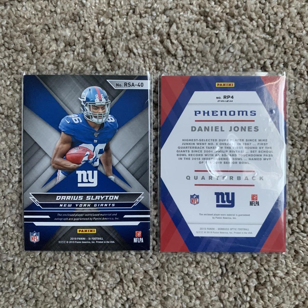 New York Giants Rookie Relic Lot (2) 2019 Panini... - Depop