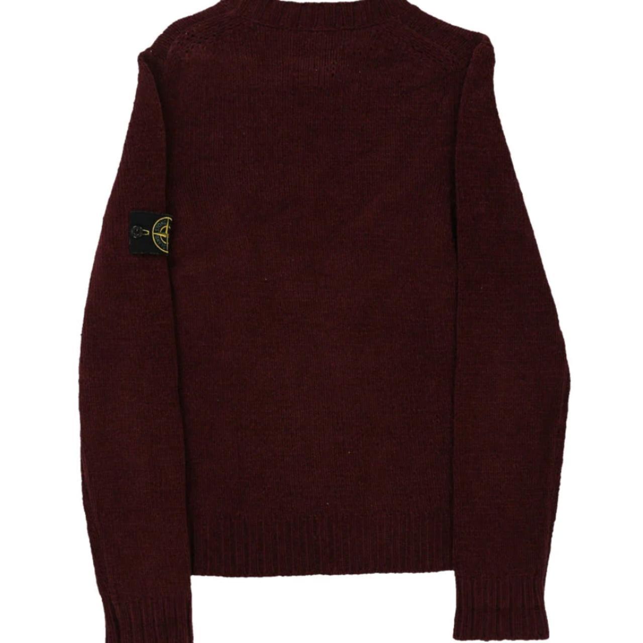 STONE ISLAND JUMPER - SMALL RED COTTON message... - Depop