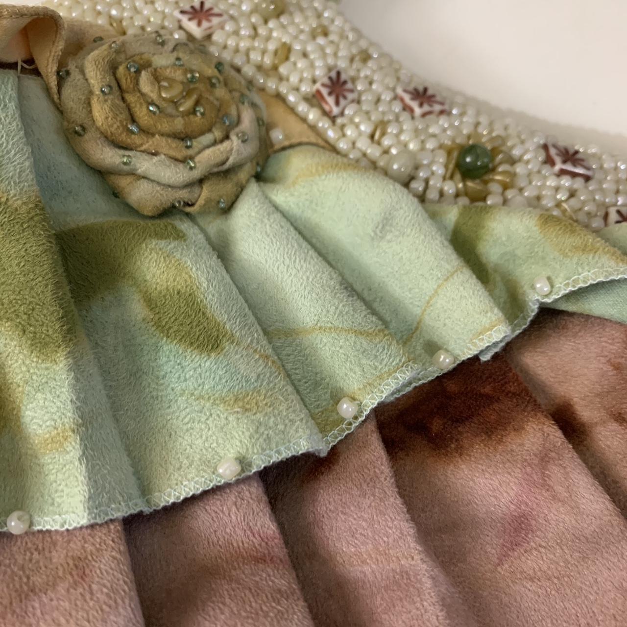 Marlo Stone Wash Faux Suede Ruffle Purse with Bead... - Depop