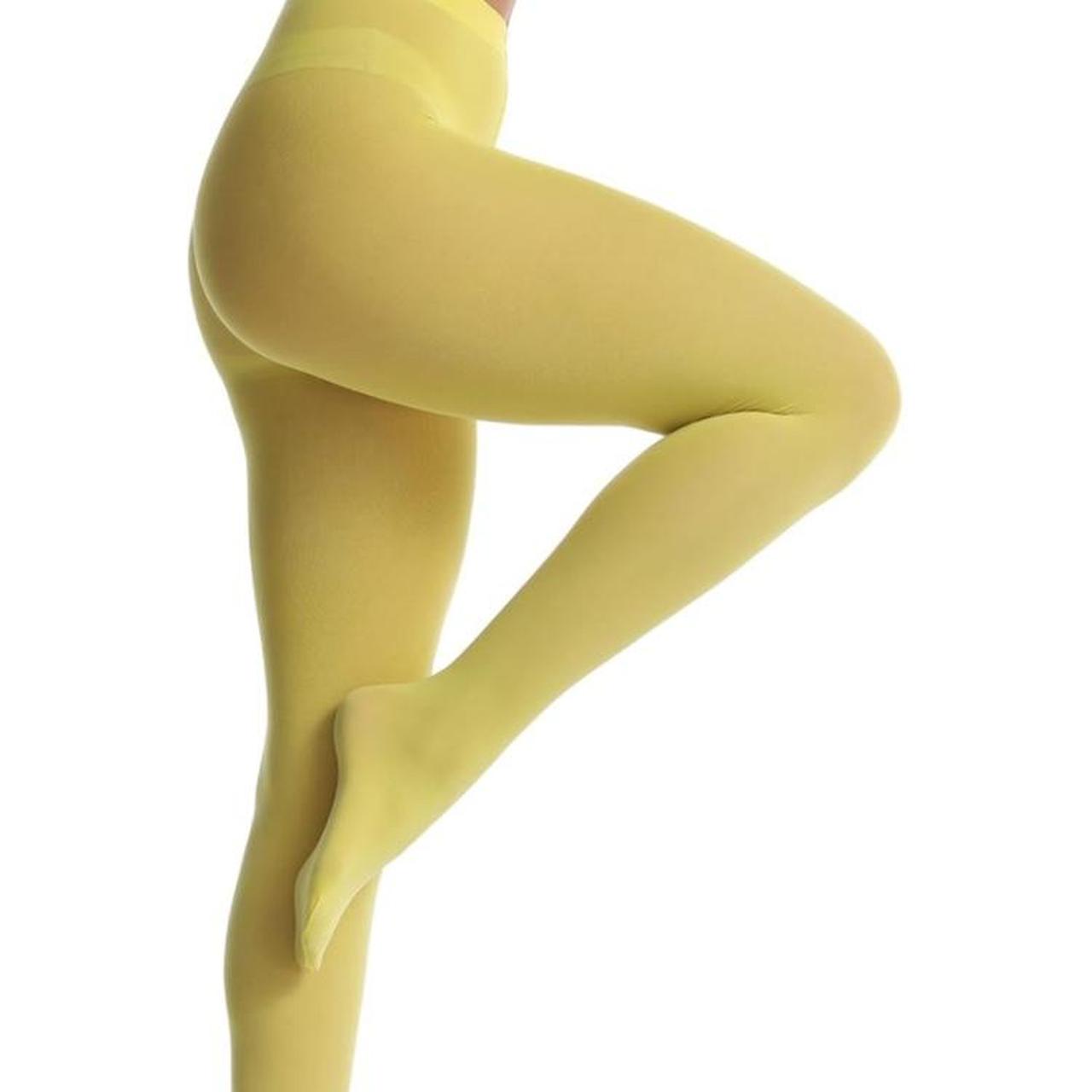 EVERSWE Amazon Opaque Striking Yellow Tights -... | Depop