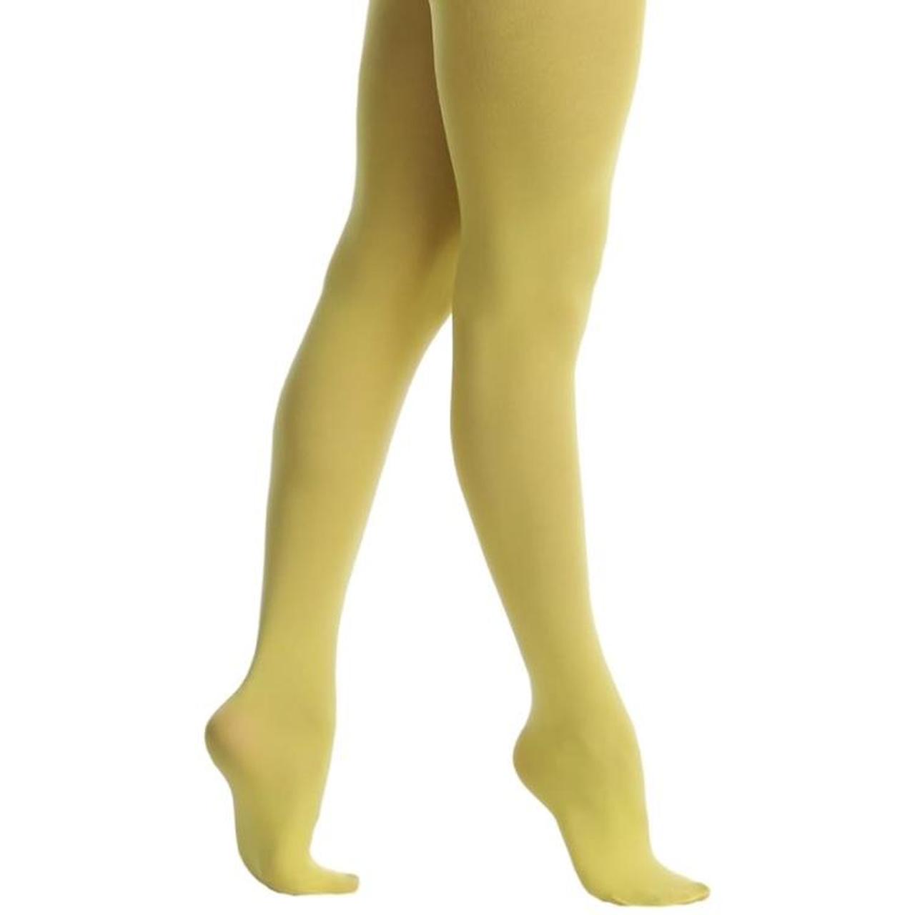 EVERSWE Amazon Opaque Striking Yellow Tights -... | Depop