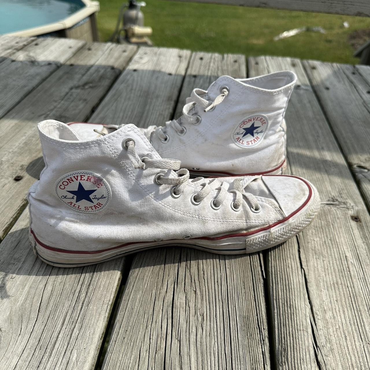 Converse Men's White Trainers | Depop
