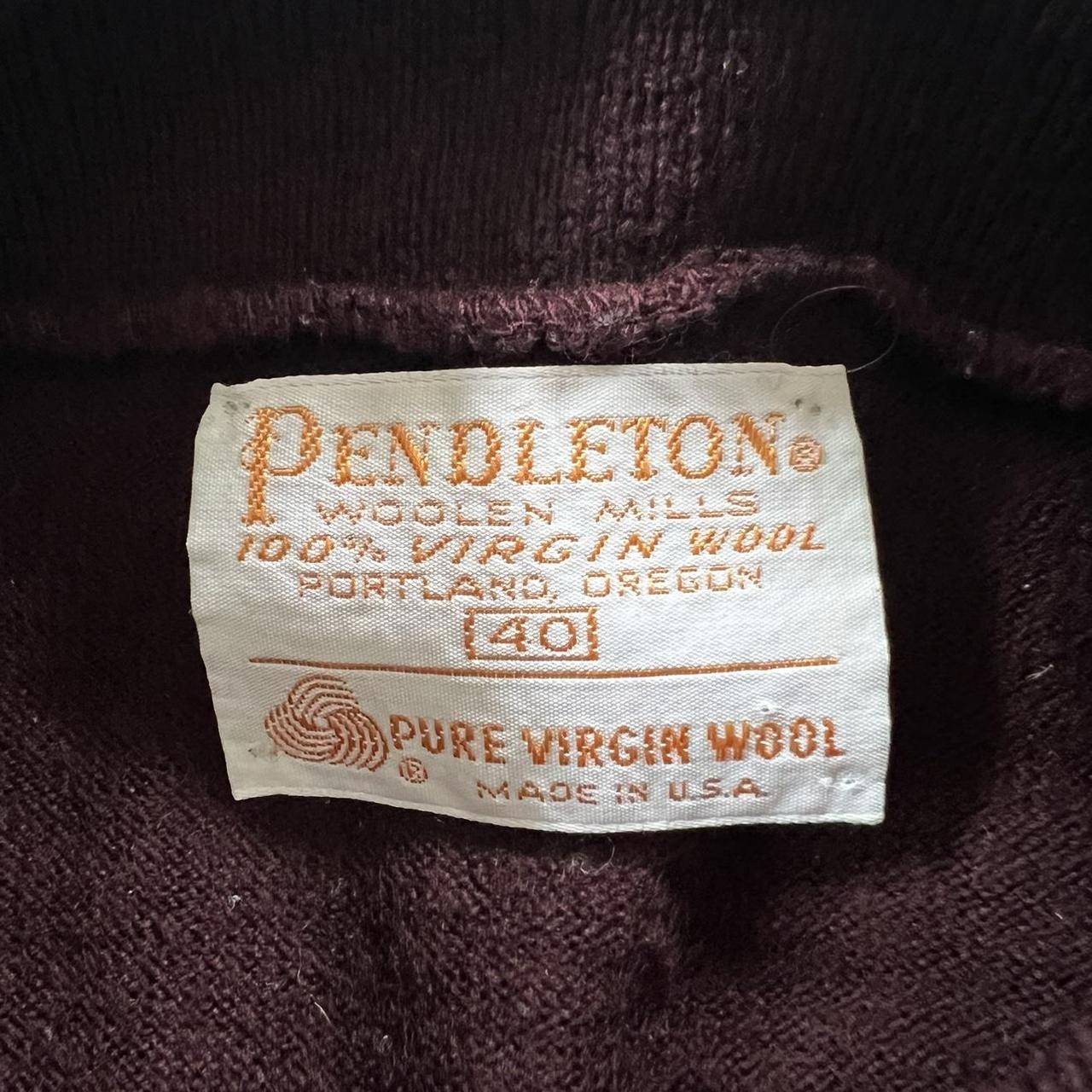 Pendleton Women's Purple and Burgundy Jumper | Depop