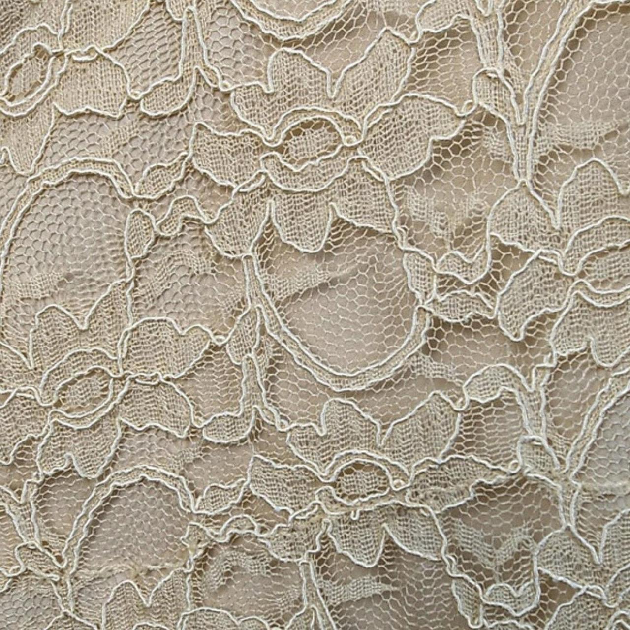 Cream Lace A-Line Special Occasion Dress -... - Depop