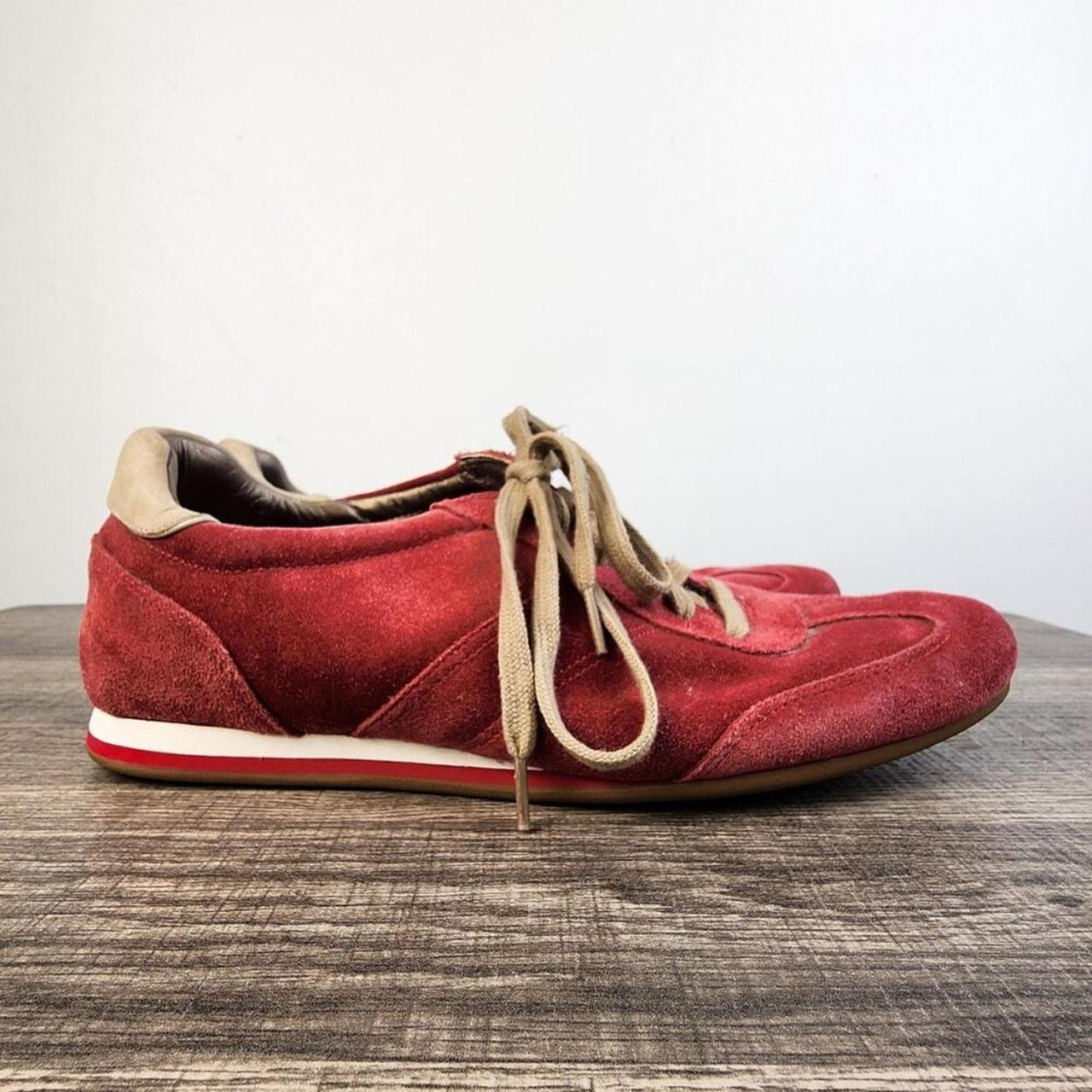 Cole Haan Nike Air Red Suede Leather Casual... - Depop
