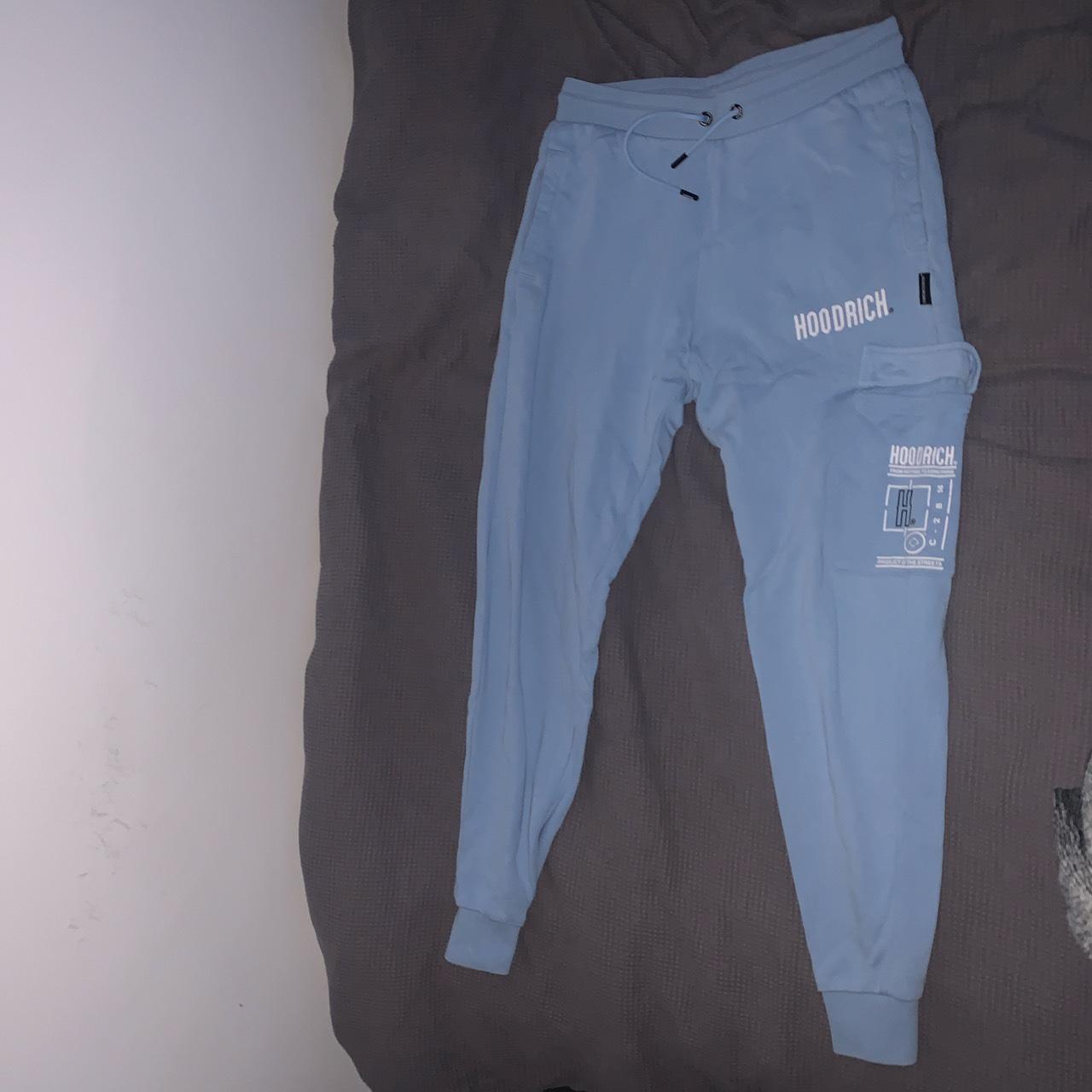 Hoodrich light blue joggers - Depop