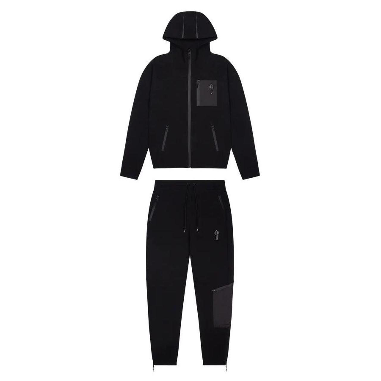 Trapstar Irongate T tech fleece tracksuit - Black... - Depop