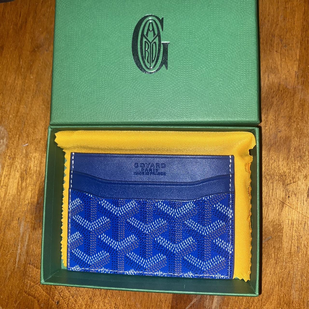 Blue Goyard card holder - Depop