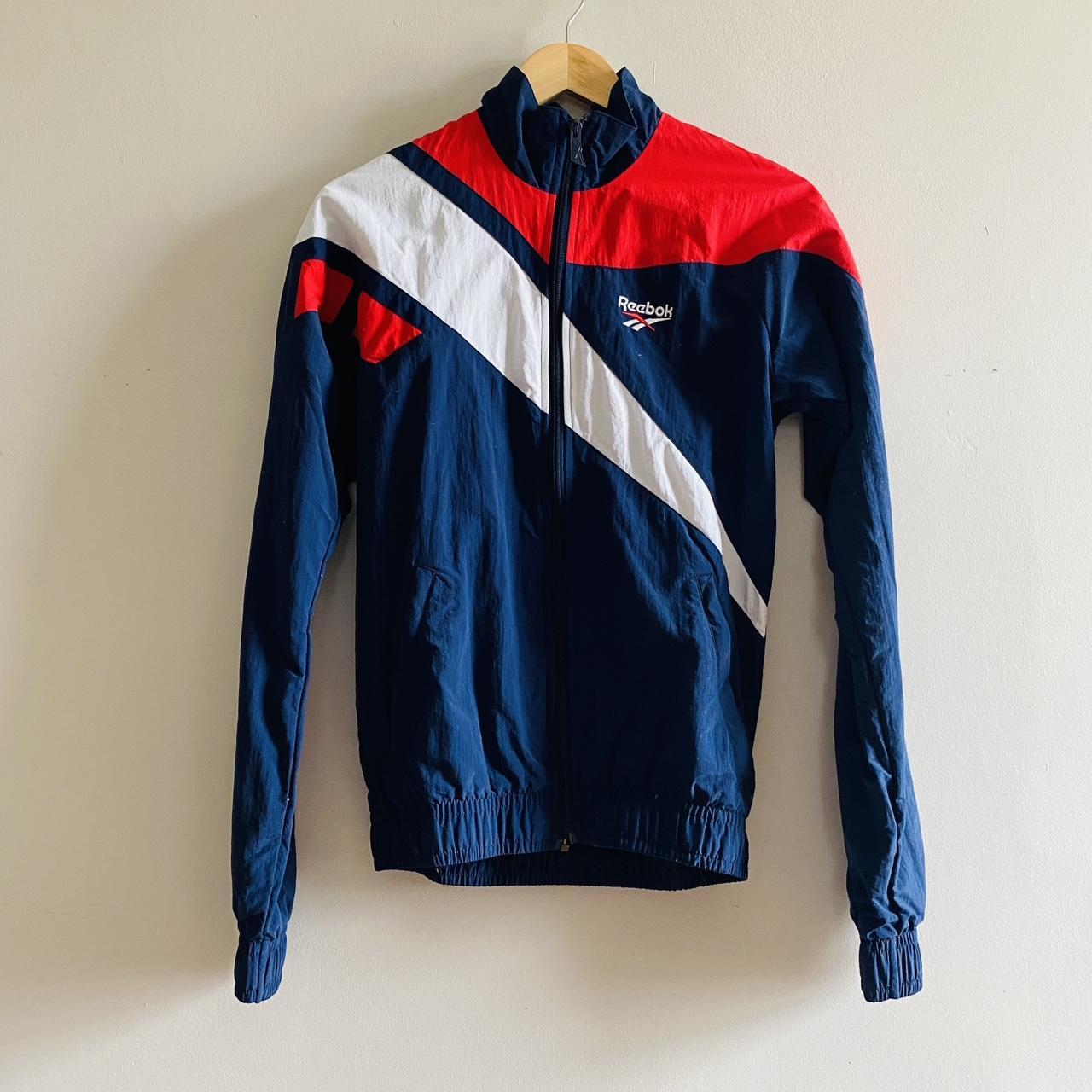 Reebok Women's Red and Blue Jacket | Depop