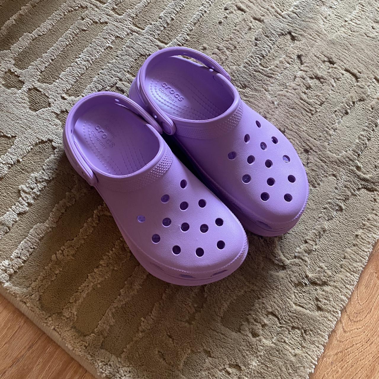 Crocs purple bae platform clogs size 7- perfect... | Depop