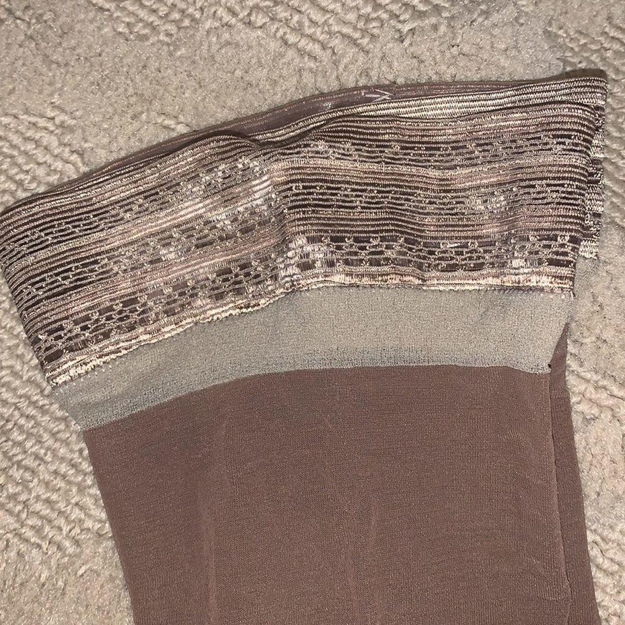 Vintage thigh high tan stockings. Like new... - Depop