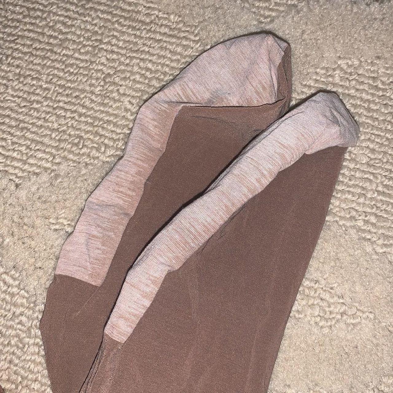Vintage thigh high tan stockings. Like new... - Depop