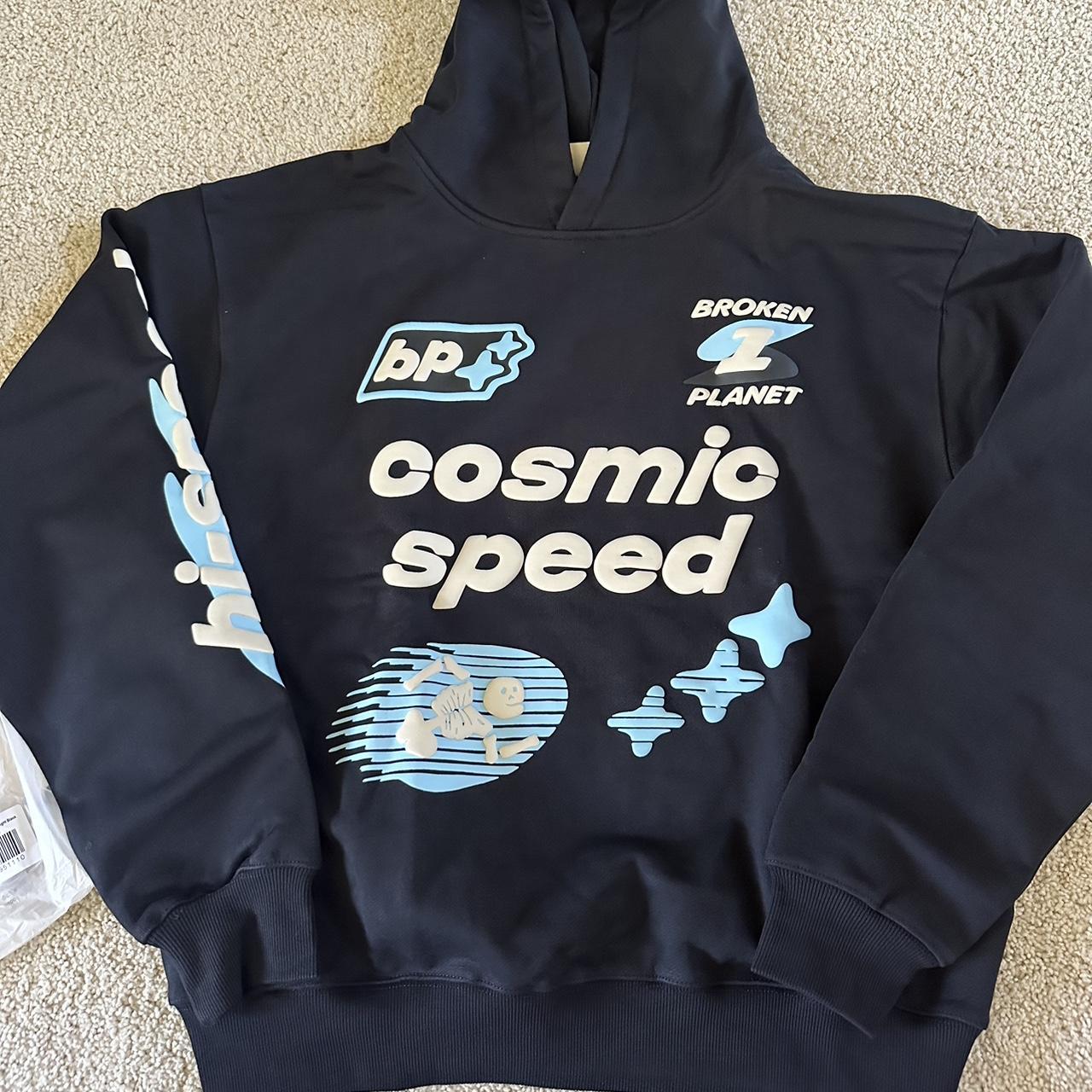 Broken Planet Cosmic Speed Hoodie Midnight... - Depop