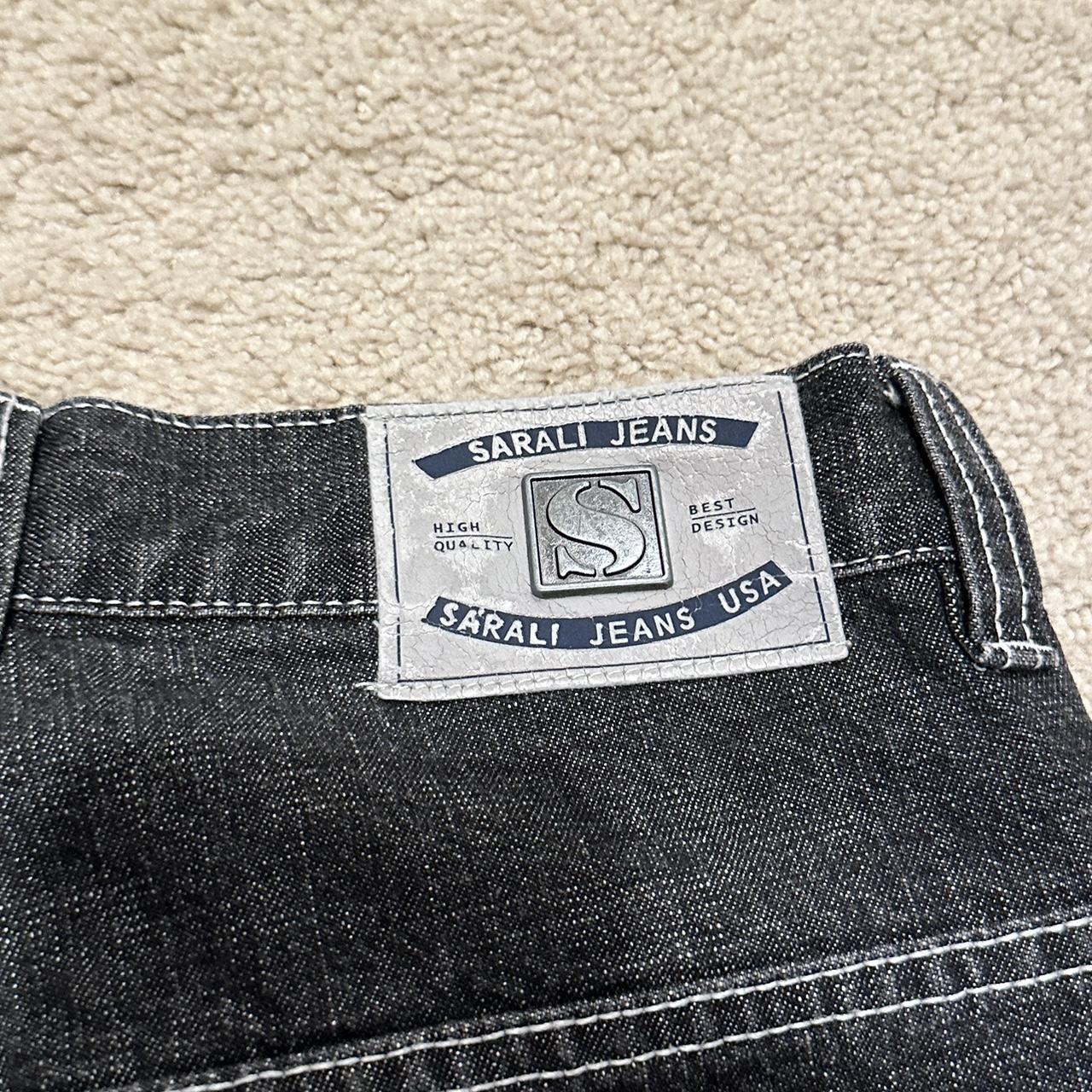 Sarali Black Jeans w/ Contrast Stitching Super fire... - Depop