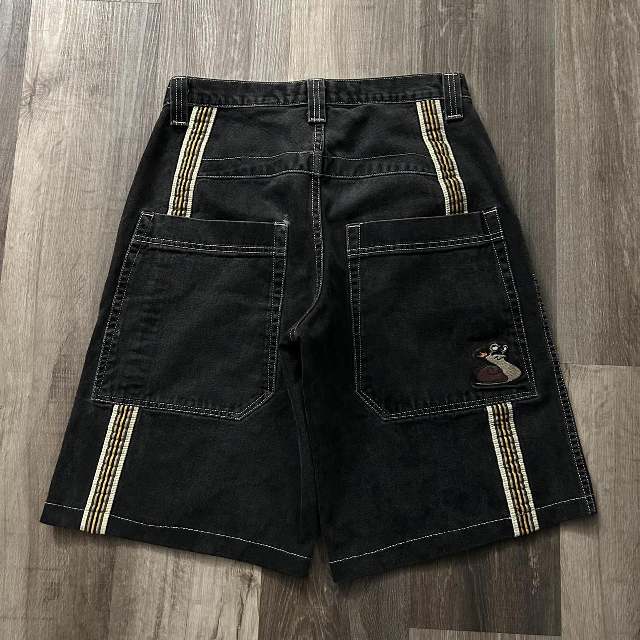 Jnco Black Slug 178 Shorts Rare 90s Baggy Skater -... - Depop