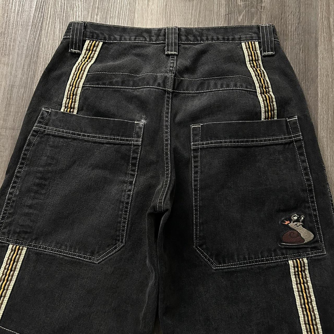 Jnco Black Slug 178 Shorts Rare 90s Baggy Skater -... - Depop