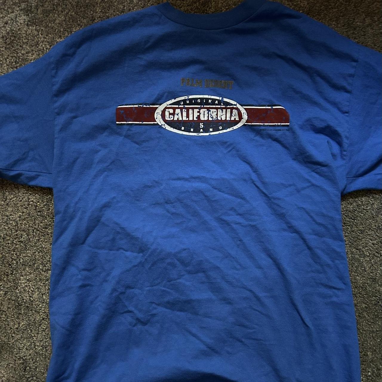 vintage palm desert blue California shirt size... - Depop