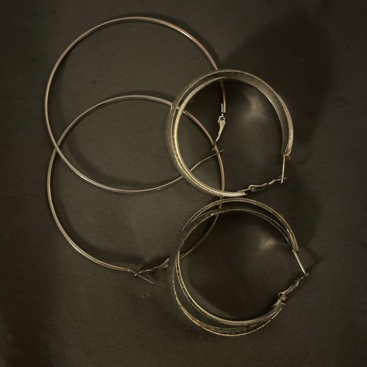 HOOP BUNDLE • small and big hoops •backing shown in... - Depop